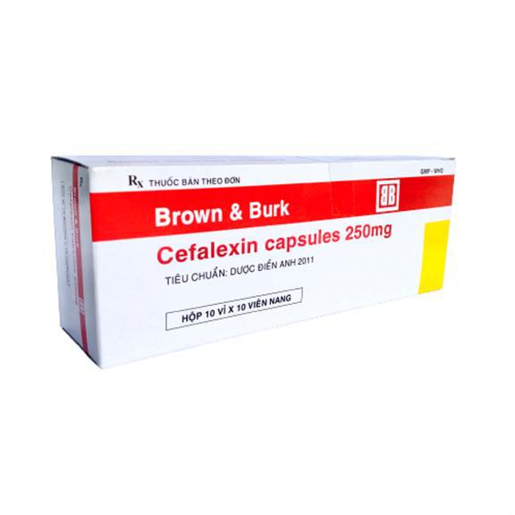 Cefalexin 250mg Brown Burk (H/100v)