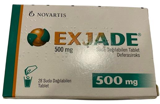 Exjade 500mg (Deferasirox) Novartis Turkey (H/28V)