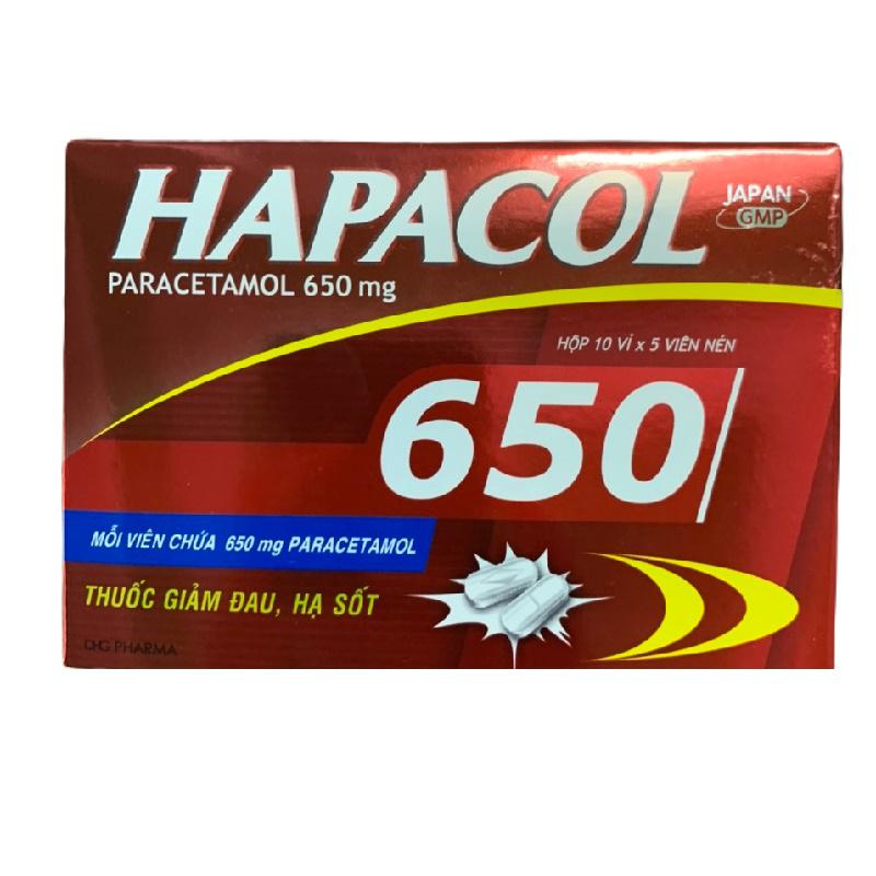 Hapacol 650mg (Paracetamol) DHG Pharma (H/50v)