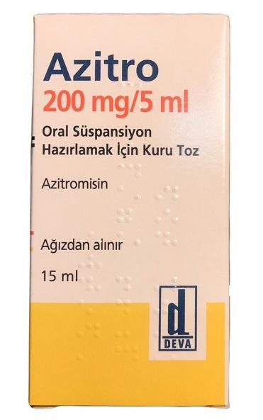 Azitro 200mg/5ml (Azithromycin) DEVA Turkey (H/15ml)