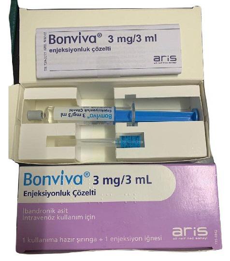 Bonviva 3mg/3ml ( Ibandronic acid) Aris (H/bơm tiêm (3ml)