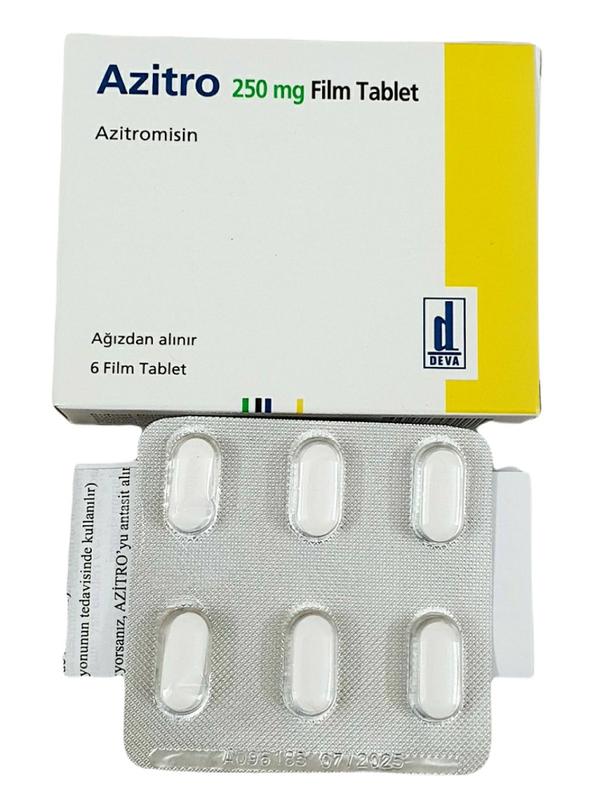 Azitro 250mg (Azithromycin) DEVA Turkey (H/6V)