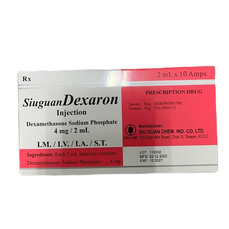Siuguan Dexaron 4mg (Dexamethason) Injection (H/10o/2ml)