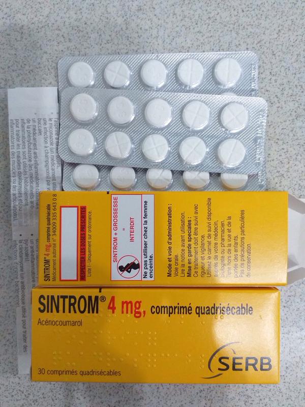 Sintrom 4mg (Acenocoumarol) (H/30V) France