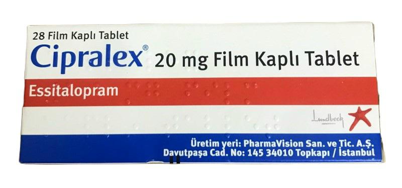 Cipralex 20mg (Escitalopram) Lundbeck Turkey (H/28V)
