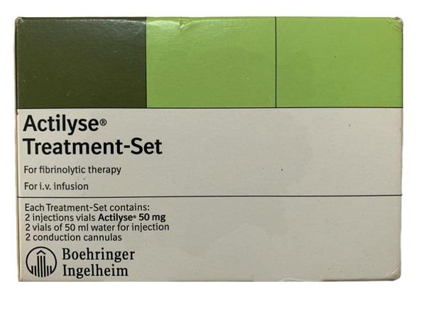 Actilyse 50mg(Alteplase) Boehringer Ingelheim (H/2 sét /4 Lọ)